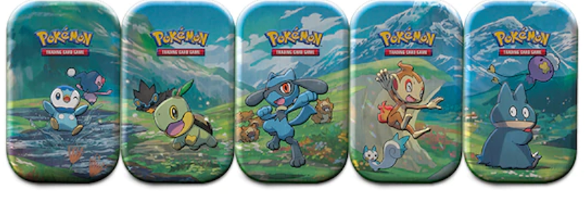Pokémon Sinnoh Stars Mini Tin Display Box (5 tins) – Nick Nacks 4 Nerds